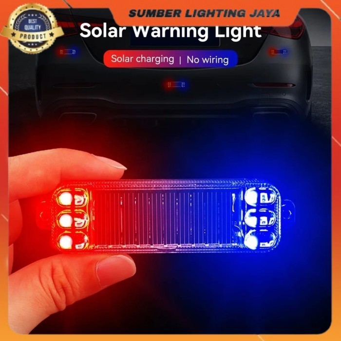Jual LAMPU DARURAT PERINGATAN MOTOR SOLAR PANEL / LAMPU STROBO MINI ...