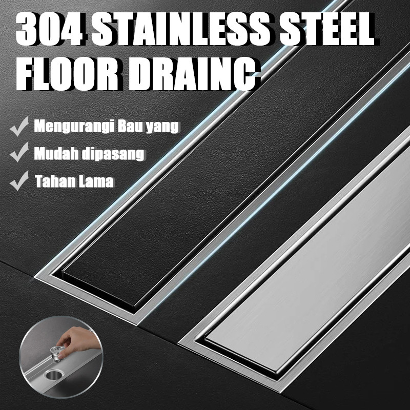 Jual Smart Floor Drain Stainless 304 30CM 60CM Filter Samping Got Tile Insert Anti Banjir dan ...