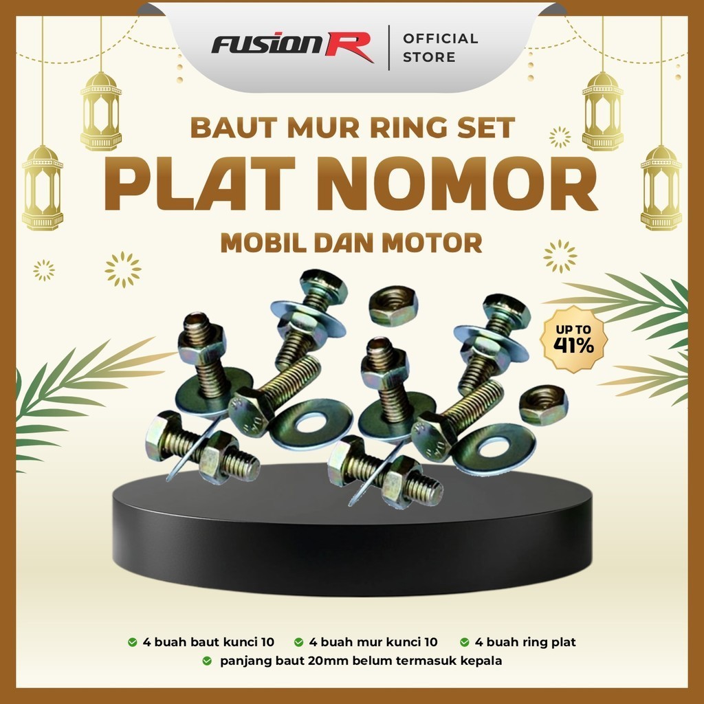 Jual Fusion R Baut Baud Mur Ring Untuk Dudukan Frame Cover Plat Nomor ...