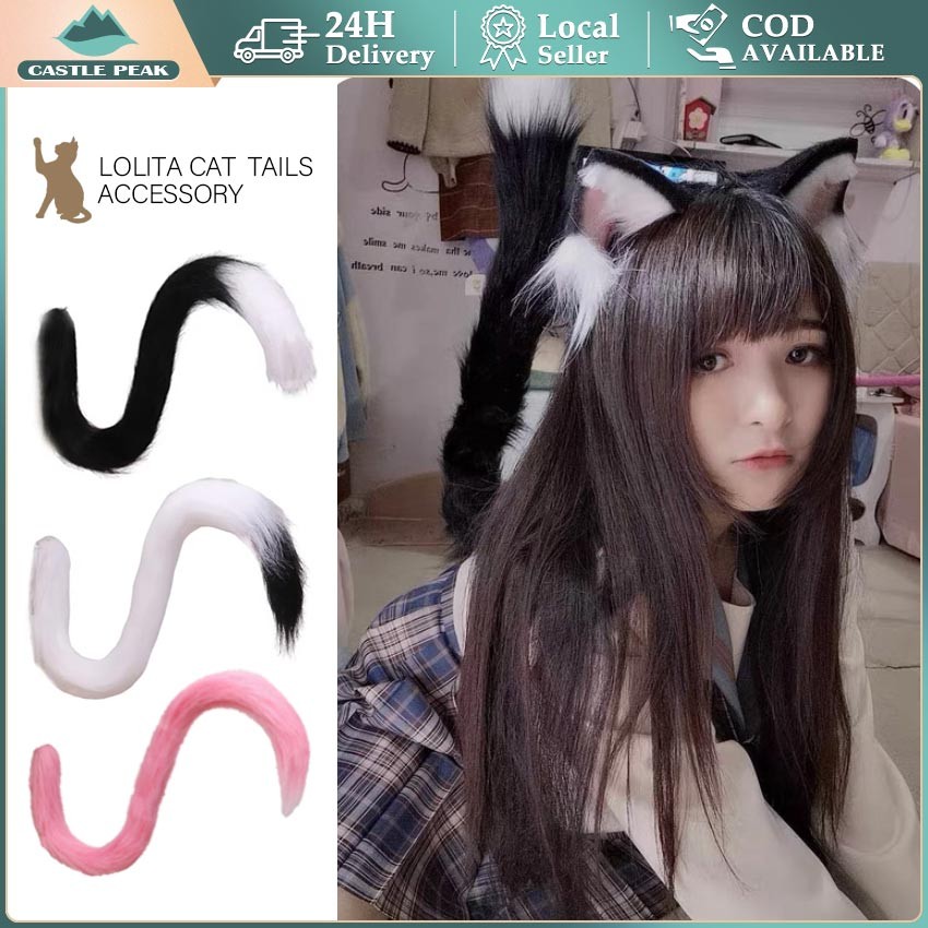 Jual Ekor Kucing Cosplay Realistis dengan Pita & Lonceng - Aksesoris ...