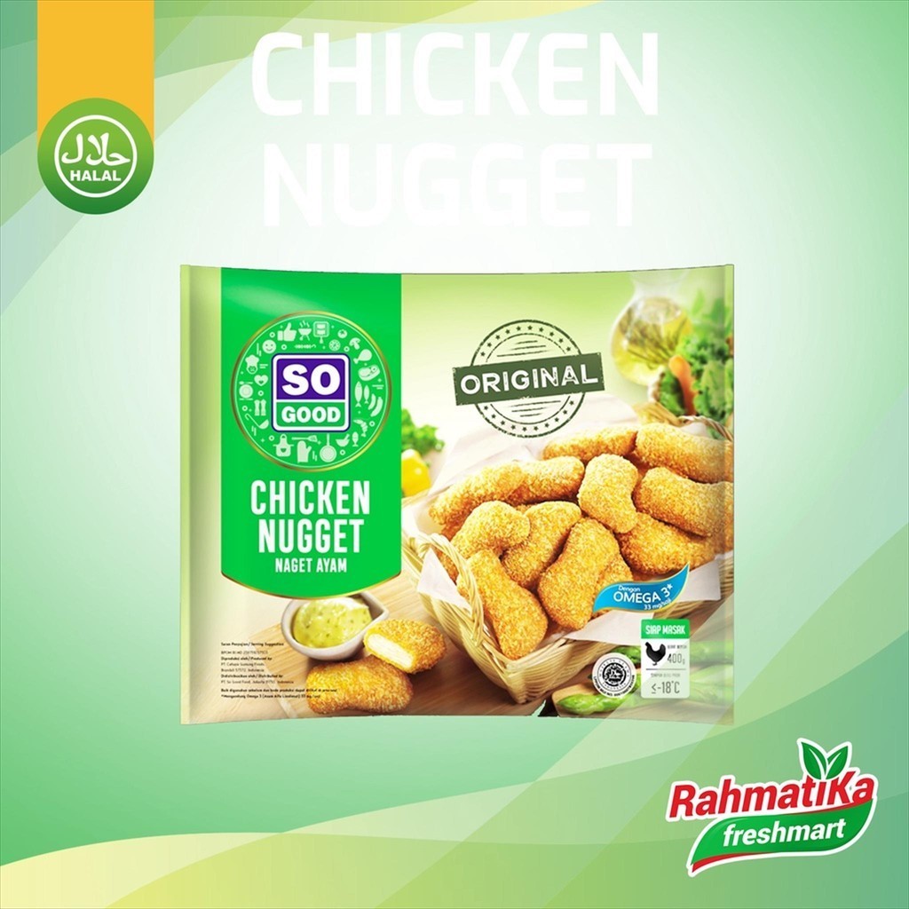 Jual So Good Chicken Nugget Original Naget Ayam 400 gr (Frozen Food ...