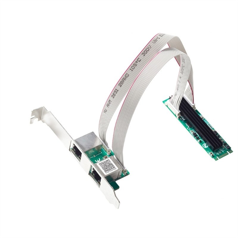 Jual Card M.2 to 2 Ports RJ45 2.5G Gigabit Ethernet Adapter NIC ...