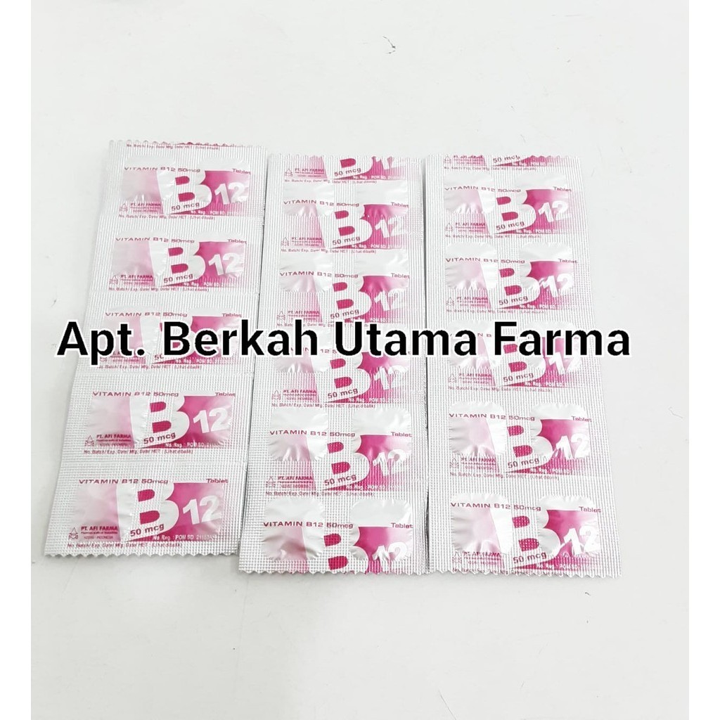 Jual Vitamin B12 50 Mg Strip isi 10 Tablet (Afi Farma) | Shopee Indonesia