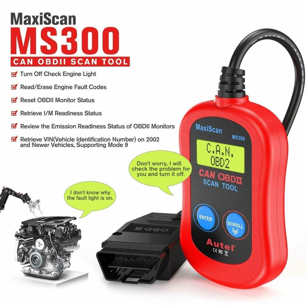 Jual Autel MaxiScan MS300 OBD2 Scanner Code Reader Turn Off Check ...