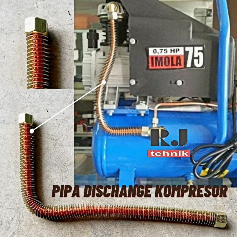 Jual LO03 Selang Pipa Dischange Angin Kompresor Sambungan Spiral Tangki ...