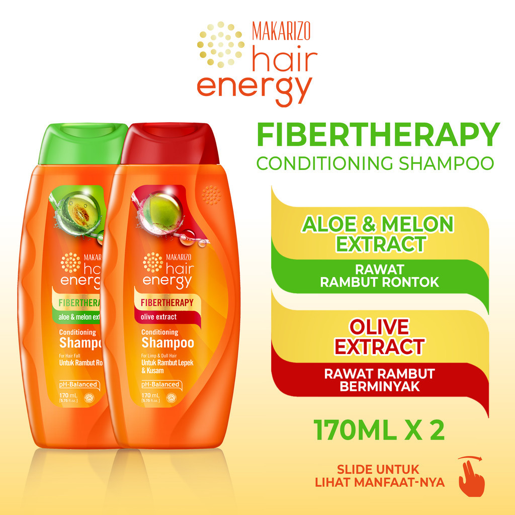 Jual Paket Makarizo Hair Energy Shampoo Untuk Rambut Rontok & Lepek ...
