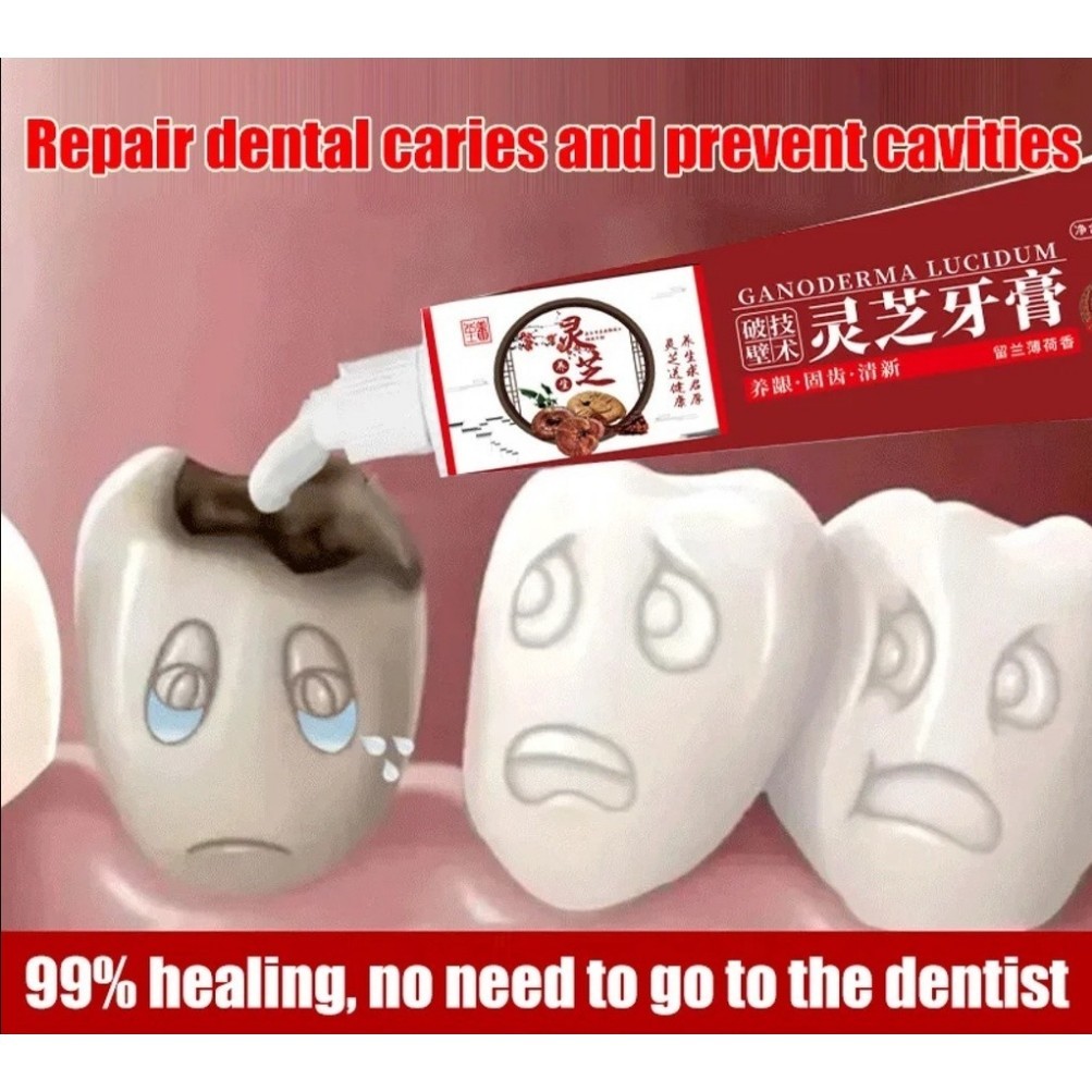 Jual Promo Ganoderma Lucidum Penumbuh Gigi Perbaikan gigi Berlubang ...