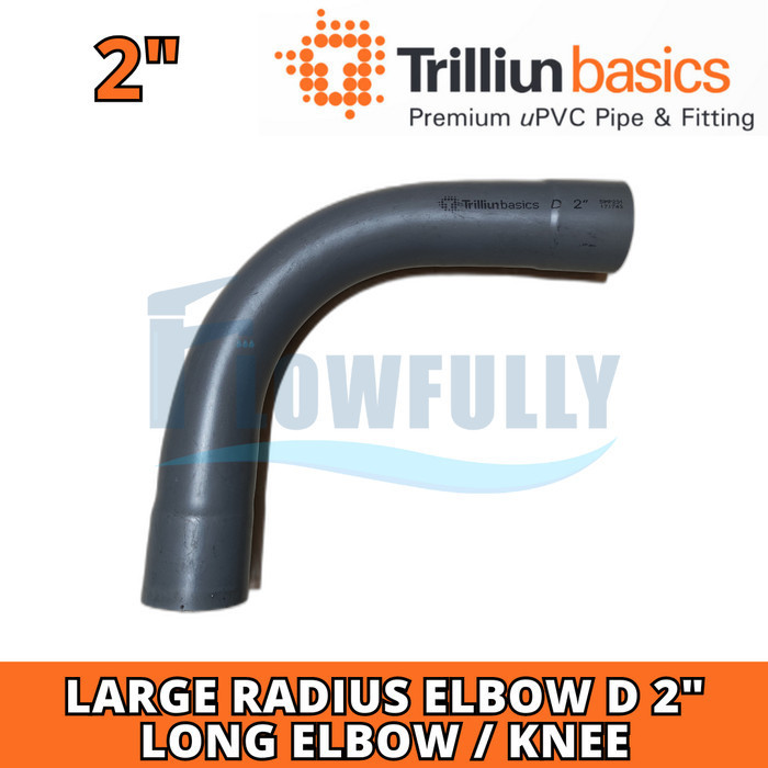 Jual LARGE RADIUS ELBOW D 2 INCH TRILLIUN PVC BEND BOCK LONG ELBOW KNEE PANJANG KENI KNIE 2 DIM ...