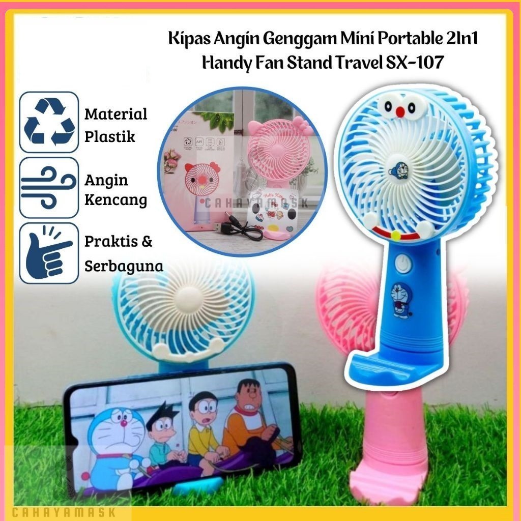 Jual Kipas Mini Karakter/Stand Holder Hp/Kipas Angin Mini | Shopee ...
