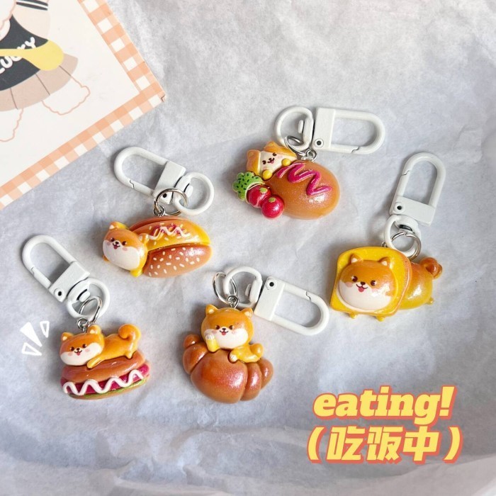 Jual Gantungan Kunci Lucu Keychain DOG BREAD SERIES EDITION Food Ganci ...
