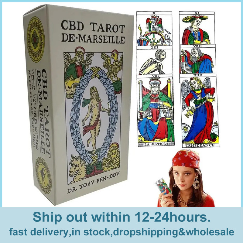 Jual Marseille Tarot Deck Full English Version Magic Tarot Board Game ...