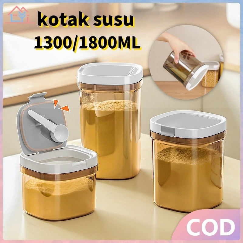 Jual 【COD】1300/1800ML kotak susu / Tempat Susu Bubuk Bayi/ Wadah Susu ...
