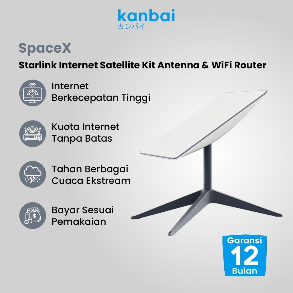 Jual Starlink Internet Satelit Standard Kit Dual Wifi System Original ...