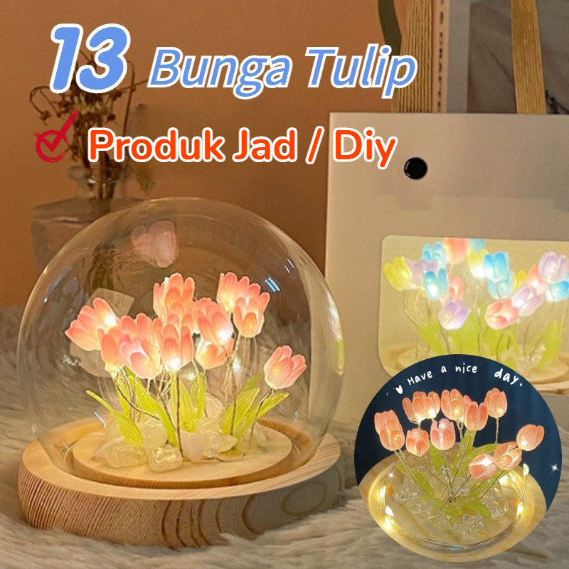 Jual 【Produk Jad—13 Tulip READY】Tulip Malam Lampu Led Untuk Dekorasi ...