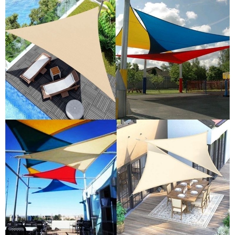 Jual Tenda kanopi awning taman bentuk segitiga ukuran 2x3x3 meter Bahan ...