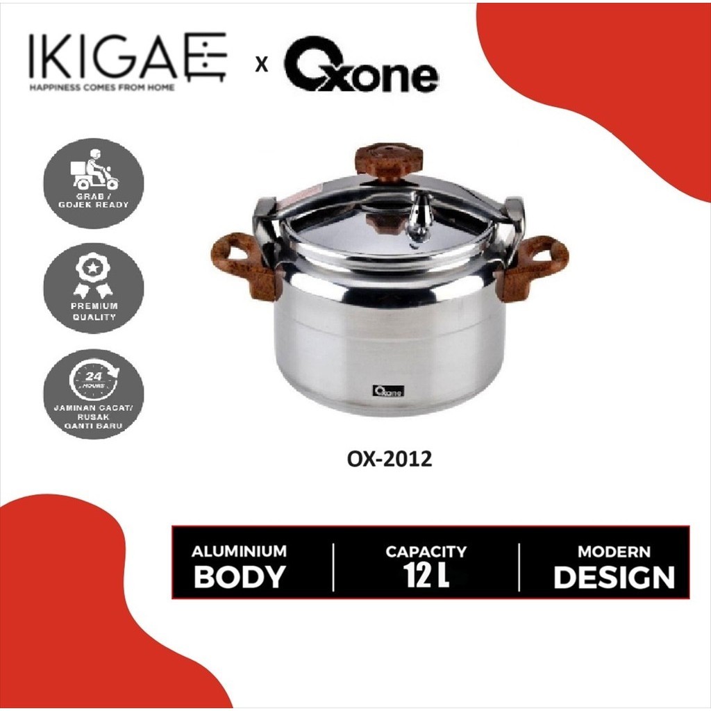 Jual Oxone OX2012 Presto Panci Daging Alumunium Pressure Cooker 12L | Shopee Indonesia