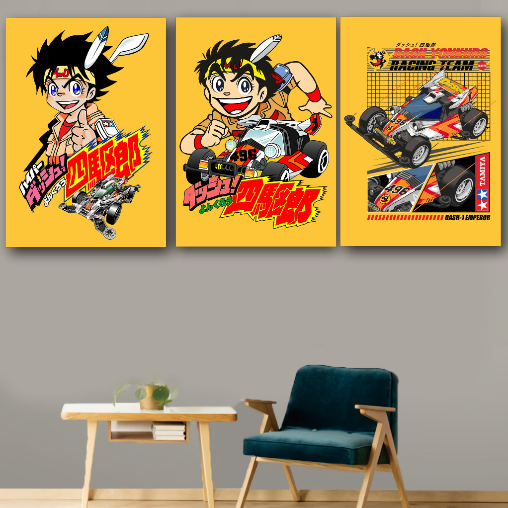 Jual KARIMIKA Poster Kayu Dinding Aestetic Casual Anime TAMIYA DASH ...
