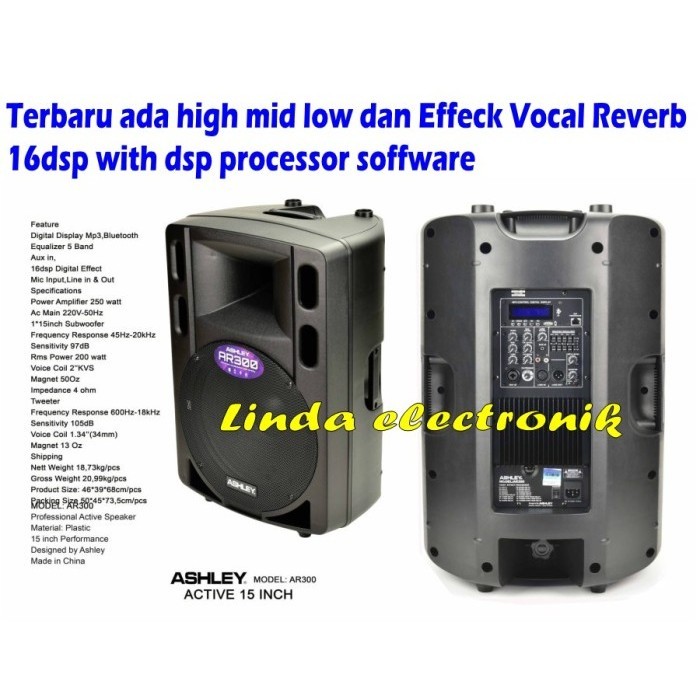 Jual speaker aktif ashley ar300 ashley ar 300 1bh garansi resmi ...