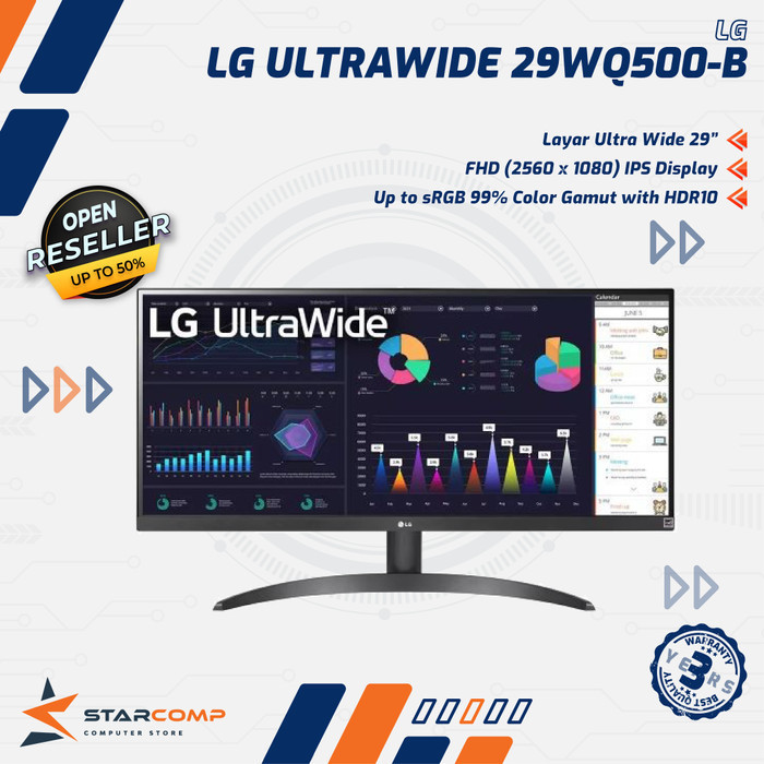 Jual LG UltraWide 29WQ500-B 29'' 21:9 UW FHD IPS Monitor AMD FreeSync ...