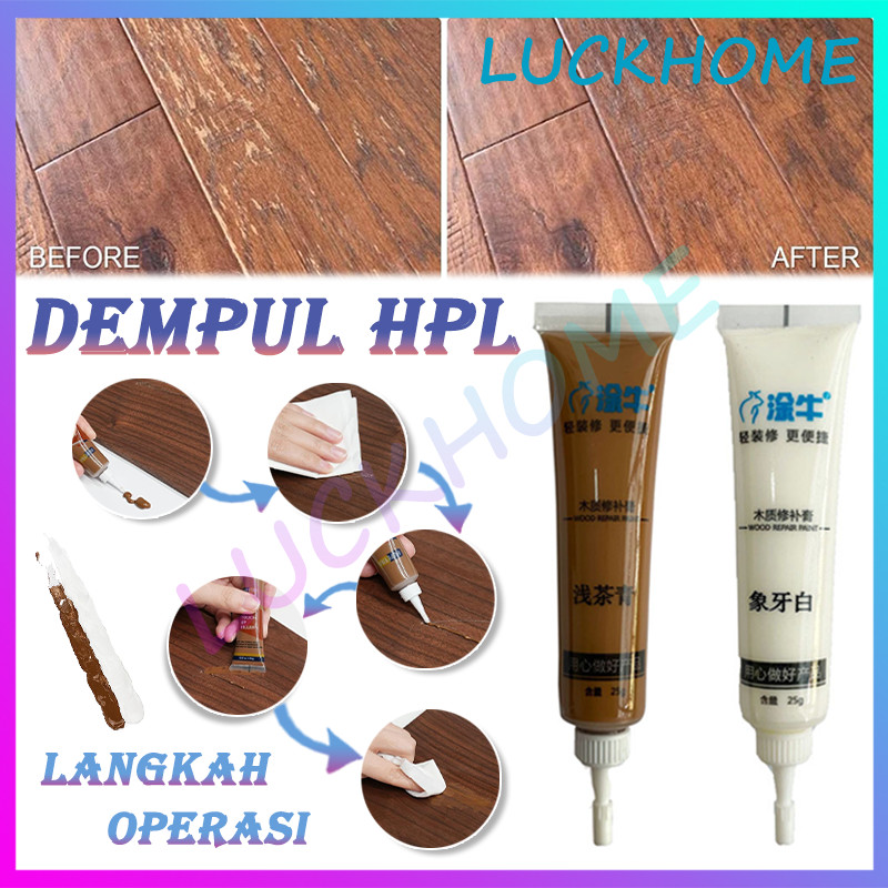 Jual Dempul Tusir HPL Edging Krim Resin Penambal Furnitur Perabotan ...