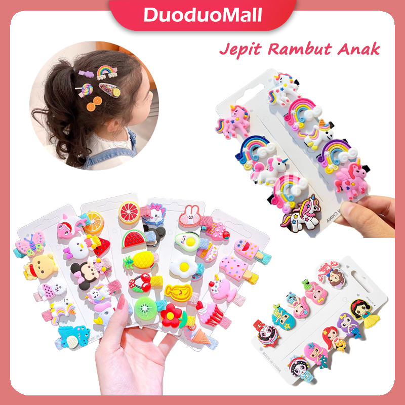 Jual 10pcs/set Jepit Rambut Anak Set/Jepitan Rambut Anak Motif Karakter ...