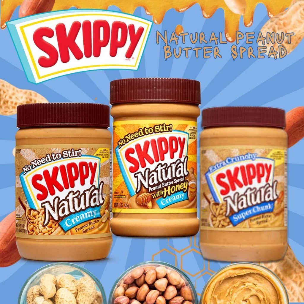 Jual Skippy Natural Peanut Butter Spread 425g 1 Jar Bahan Selai Roti ...