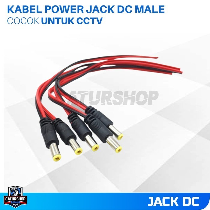 Jual Kabel Power Jack DC Male CCTV Colokan Konektor Kabel DC Kamera ...
