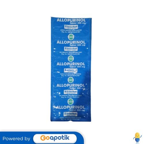 Jual Allopurinol Interbat 300 Mg Strip 10 Tablet | Shopee Indonesia