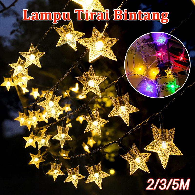 Jual Lampu Hias Ramadhan Idul Fitri Hias Lampu Tirai Bintang Lampu ...