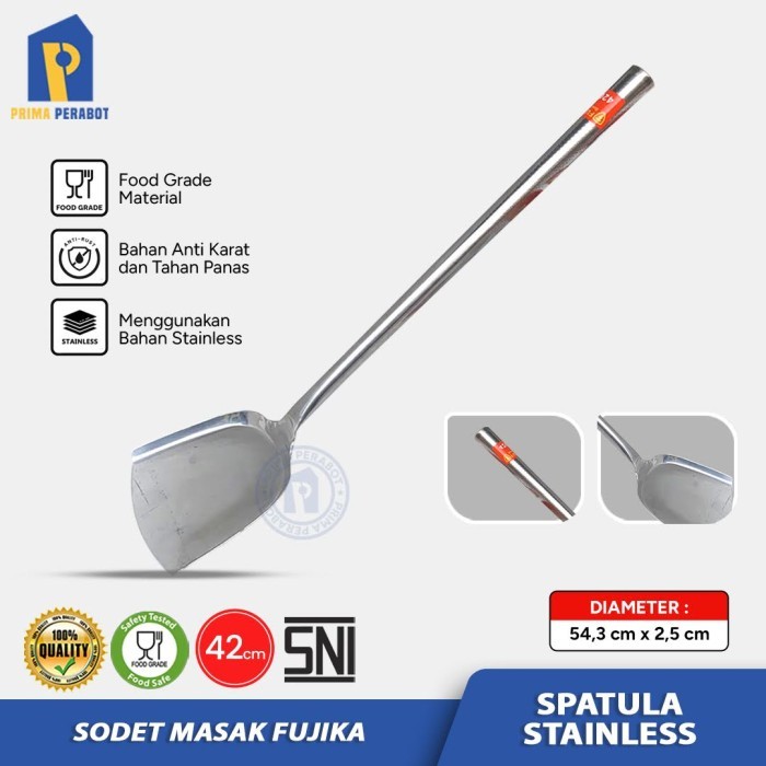 Jual Sodet Besar Irus Panjang 42 cm Spatula Sutil Gagang Stainless | Shopee Indonesia