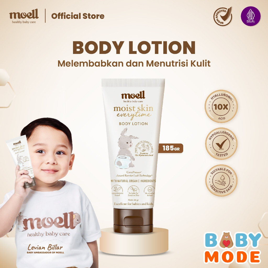 Jual MOELL Body Lotion 185ml | Pelembab Moisturizer Handbody Krim Cream ...