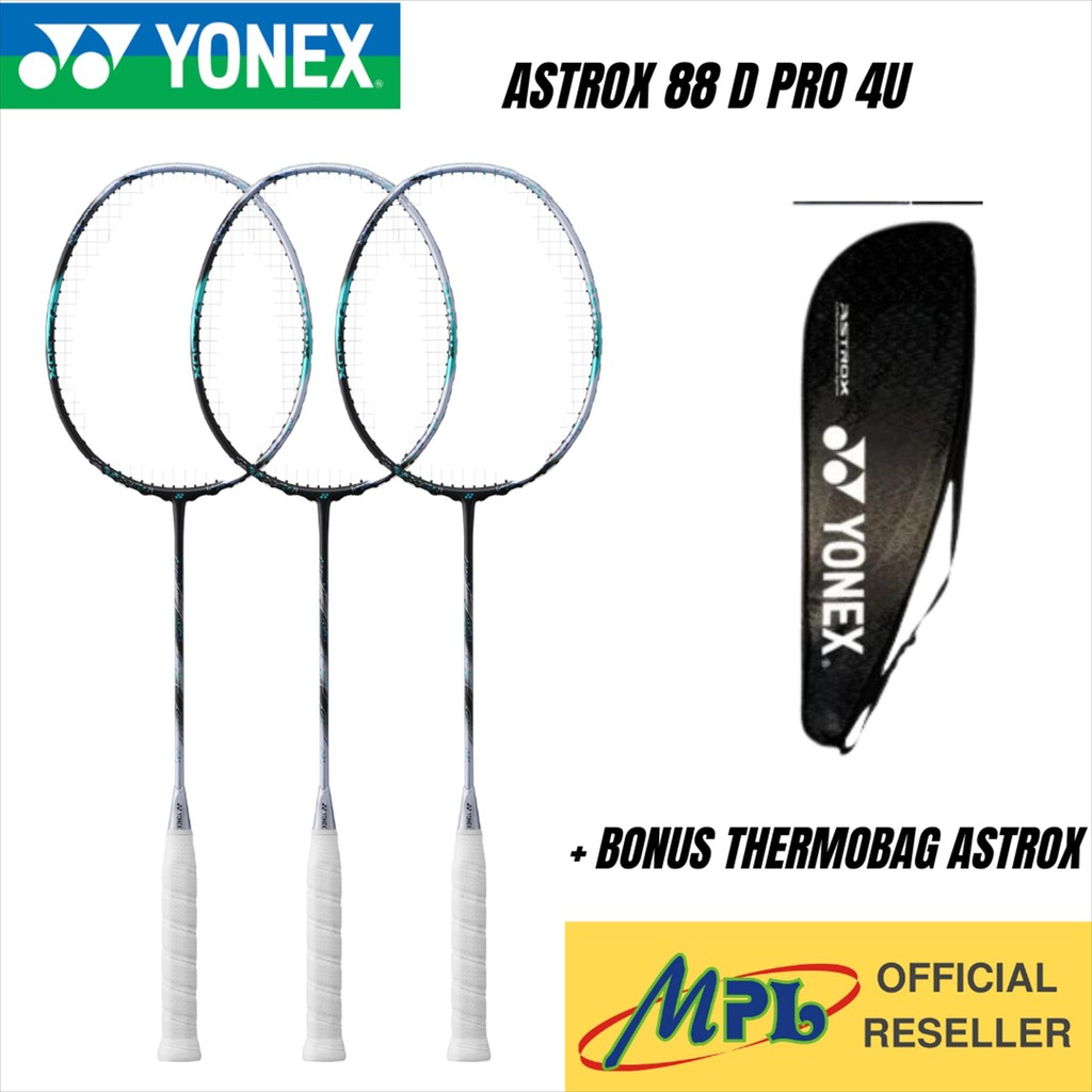 Jual Raket Badminton Yonex Astrox 88 D Pro 4U BKL/SLV + T Bag | Shopee ...