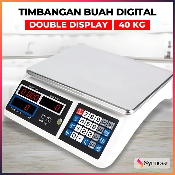 Jual Timbangan Digital 40Kg Double Display Timbangan Buah Digital ...