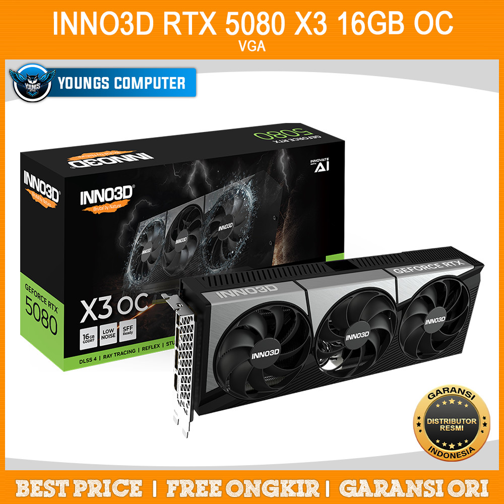 Jual VGA INNO3D RTX 5080 X3 16GB OC | RTX5080 16GB OC GDDR7 | Shopee ...