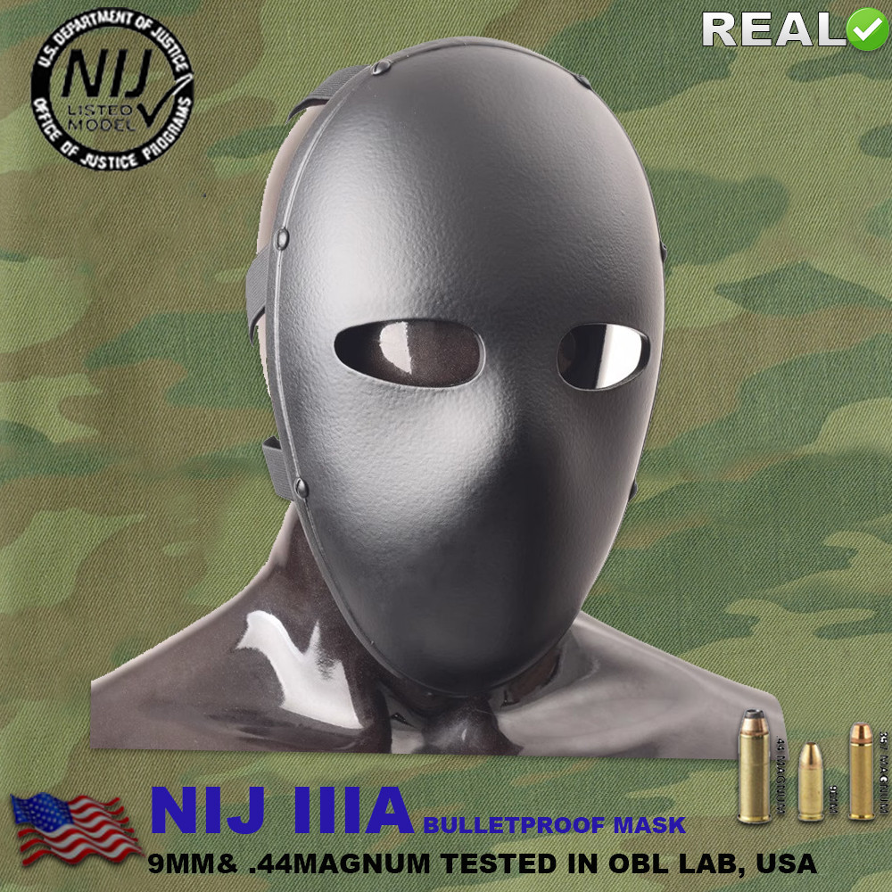 Jual Real NIJ Level IIIA 3A Aramid Code Bulletproof Full-Face Mask Body ...
