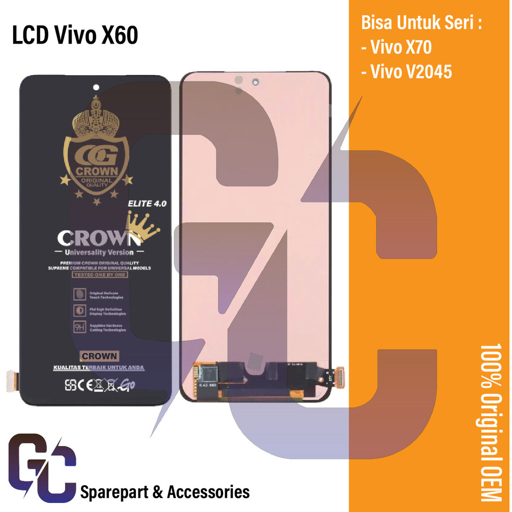 Jual LCD TOUCHSCREEN VIVO X60 / X70 / V2045 COMPLETE FULLSET | Shopee Indonesia
