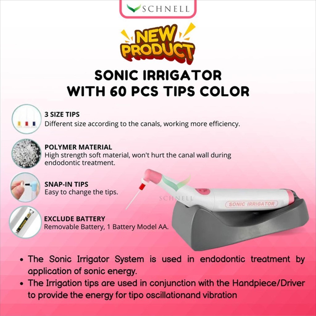 Jual Dental Sonic Irrigator Endo File Sonic Activator With 60pcs Tips ...