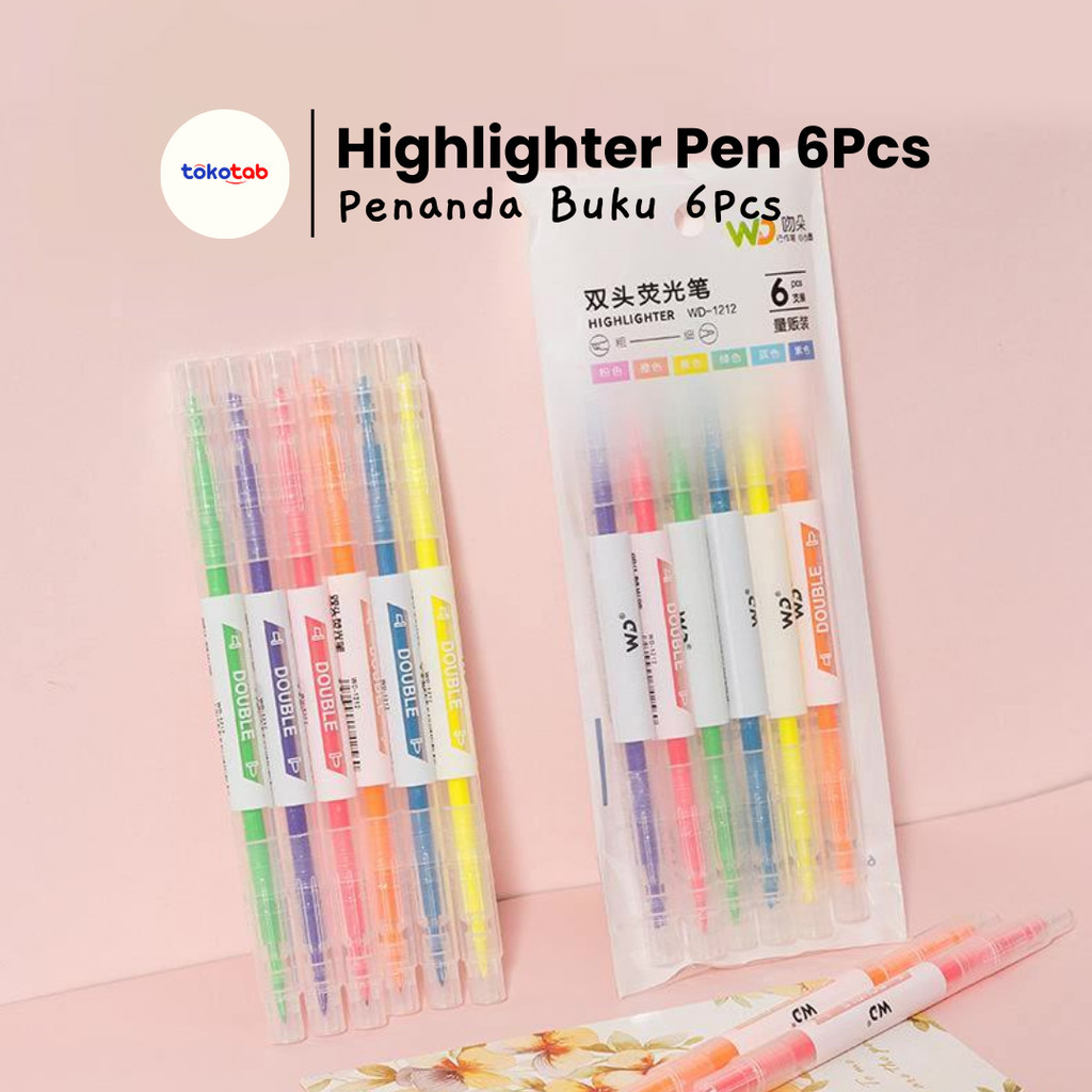 Jual Tokotab - Highlighter Pena Pastel 1 Set 6 PCS Fancy Highlight 2 ...