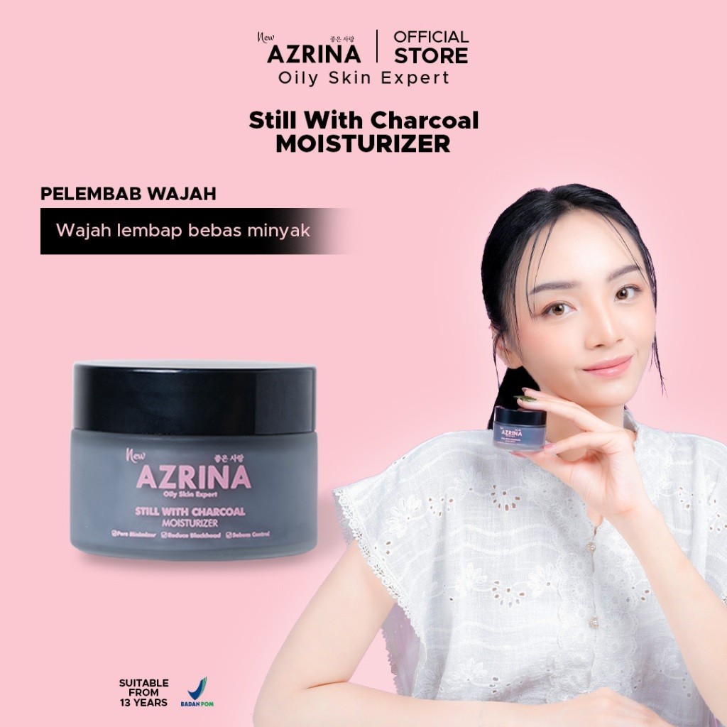 Jual Azrina Moisturizer Still With Charcoal - Pelembab Wajah Berminyak ...