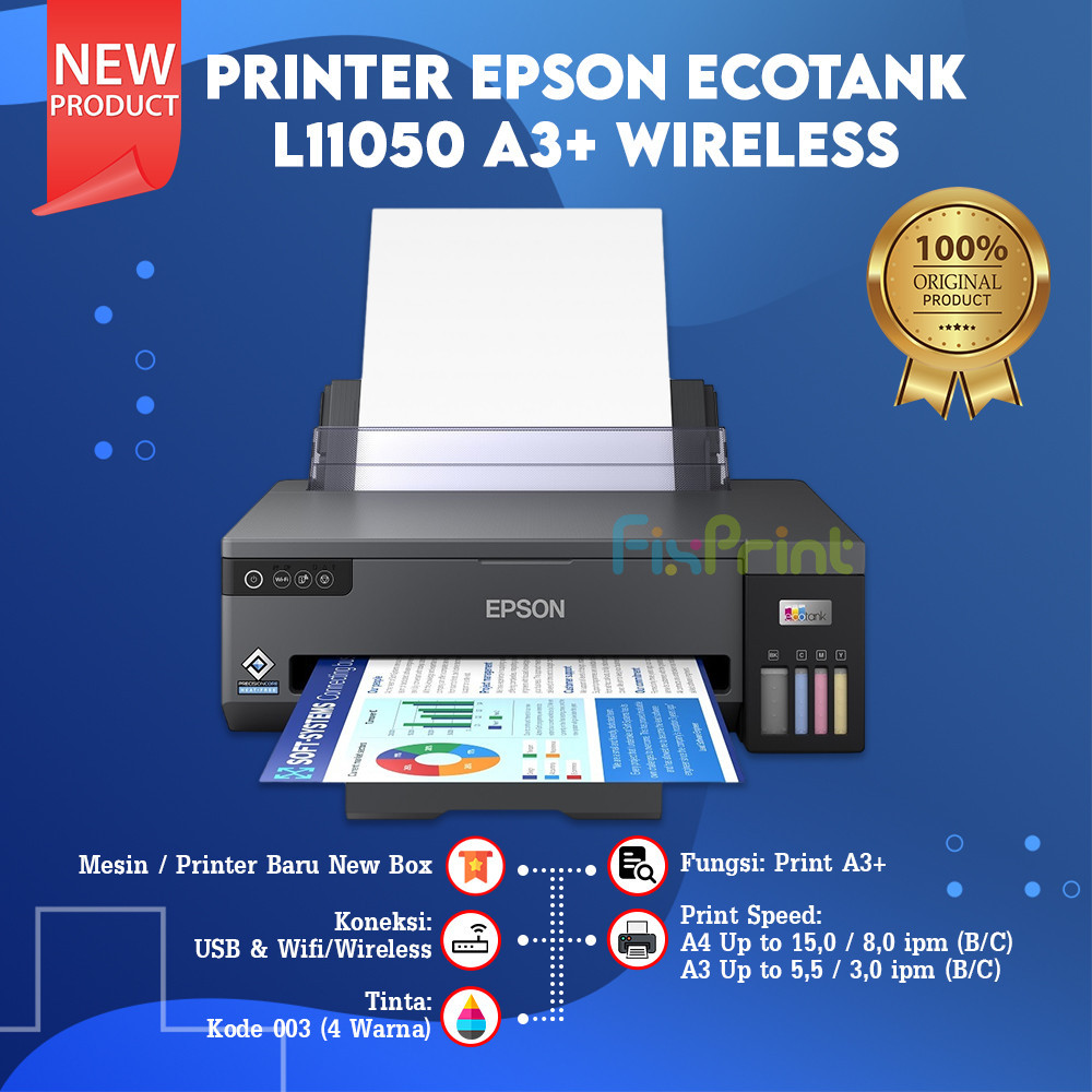 Jual Printer EcoTank L1300 / L11050 Epson L11050 / L1300 A3+ Wireless ...