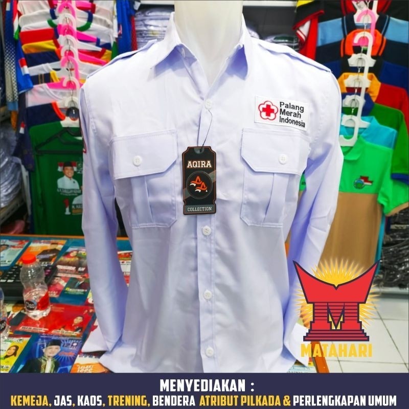 Jual KEMEJA PDH PMI PMR PUTIH KEMEJA KERJA | Shopee Indonesia
