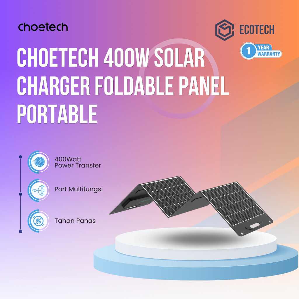 Jual CHOETECH Lightweight 400W Solar Charger - Pengisi Daya Tenaga ...