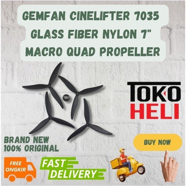 Jual Gemfan Cinelifter 7035 Glass Fiber Nylon 7" Macro Quad Propeller ...