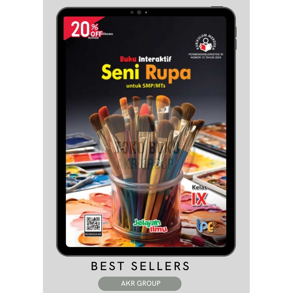 Jual Buku Paket Interaktif Seni Rupa Kelas 9/IX SMP/MTS Kurikulum Merdeka Intan pariwara Tahun ...