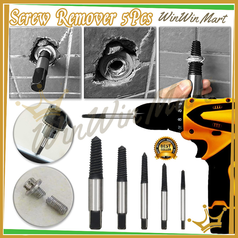 Jual Pembuka Baut Rusak/Screw Remover 5 Pcs/Mata Bor Screw Bolt ...