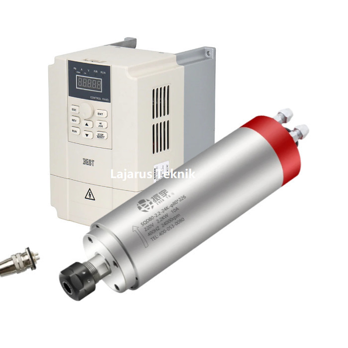 Jual CNC Spindle Motor 2.2KW 220V - 10A ER20 Water Cooling + BEST ...