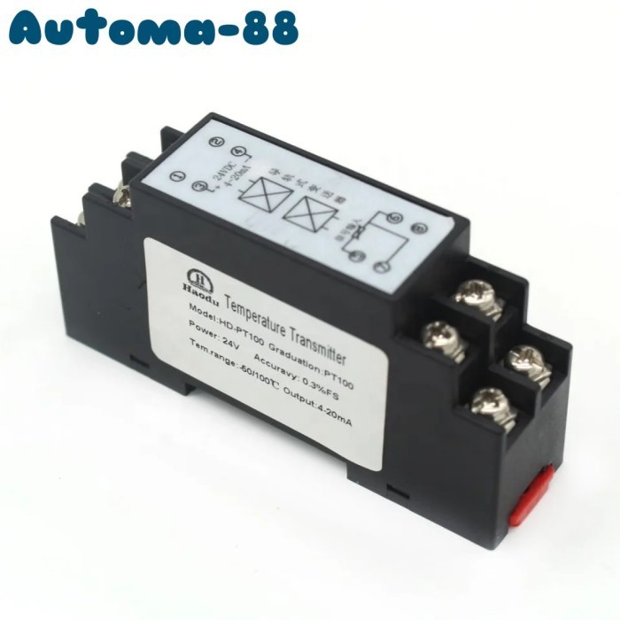 Jual Din rail temperature transmitter Pt100 4-20ma 0-100C 150C 200C ...