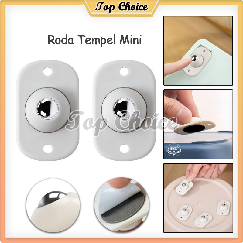 Jual 8PCS Roda Kastor Kecil Troly / Roda Tempel Mini Serbaguna / Roda ...