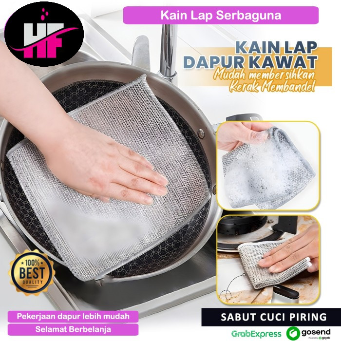 Jual Kain Lap Dapur Kawat Pembersih Kerak Panci Spons Sabut Cuci Piring ...