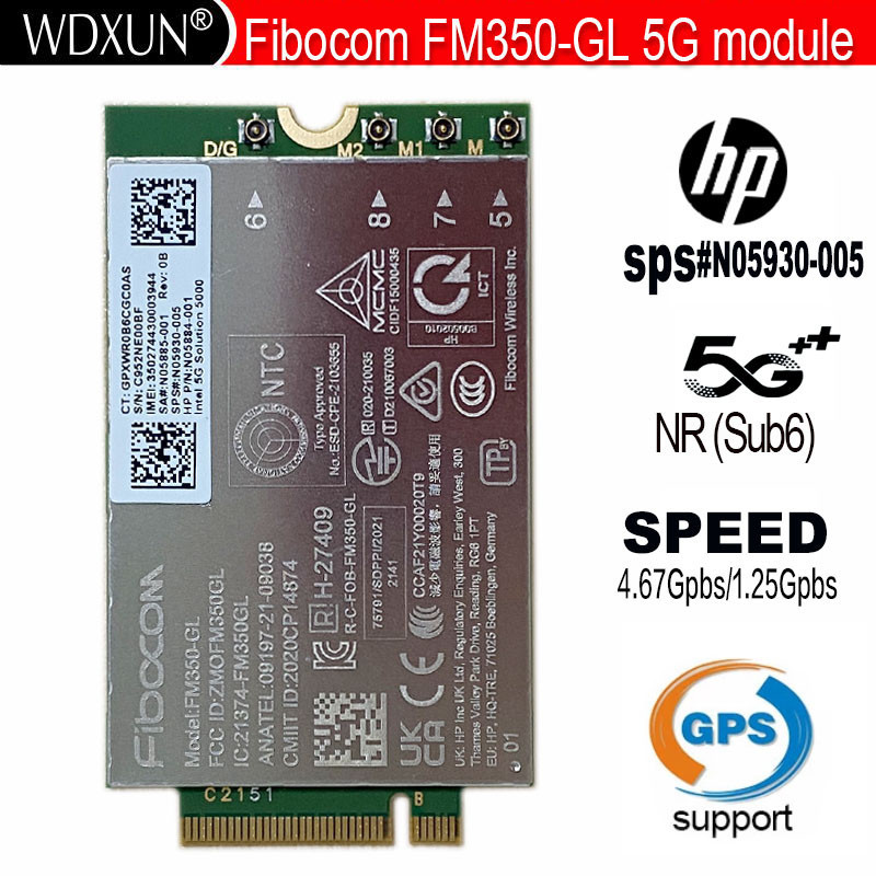 Jual Fibocom FM350-GL 5G M.2 Module For HP X360 830 840 850 G7 Laptop ...